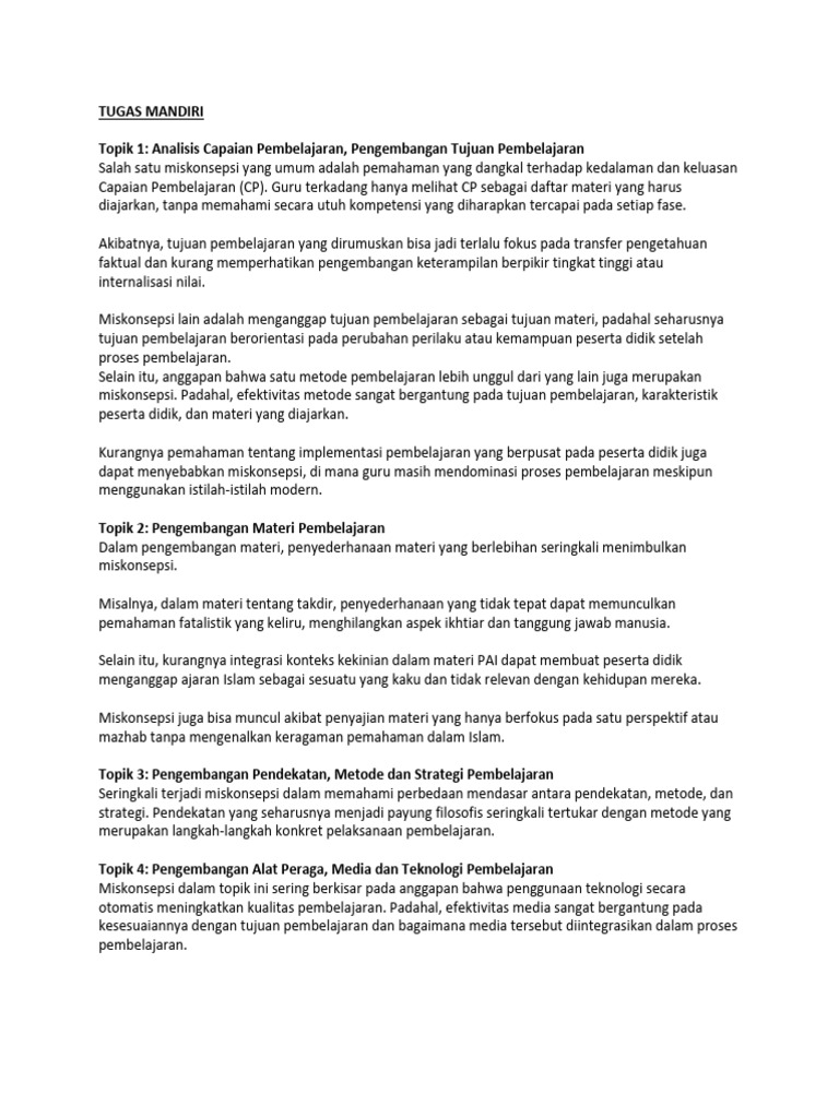 Tugas Mandiri Modul 3 PPP PPG 2025 | PDF