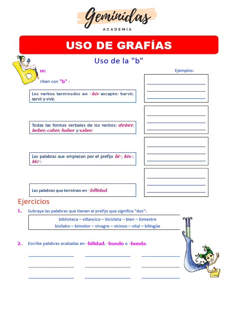 Uso de Grafías para Sexto Grado de Primaria | PDF