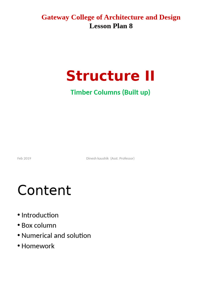 Lecture 8 Design of Built Up Column | PDF | Column