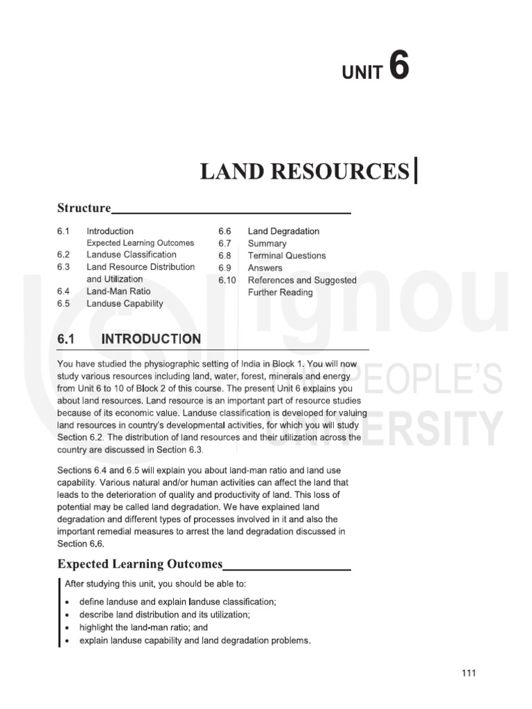 Land Resources | PDF