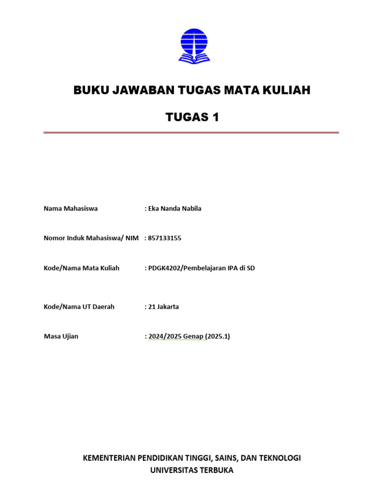 TMK 1 Pembelajaran IPA di SD | PDF