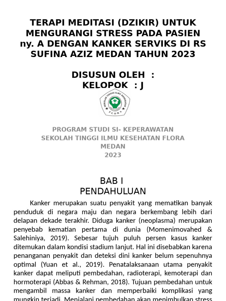 PP TERAPI MEDITASI (DZIKIR) UNTUK MENGURANGI STRESS | PDF