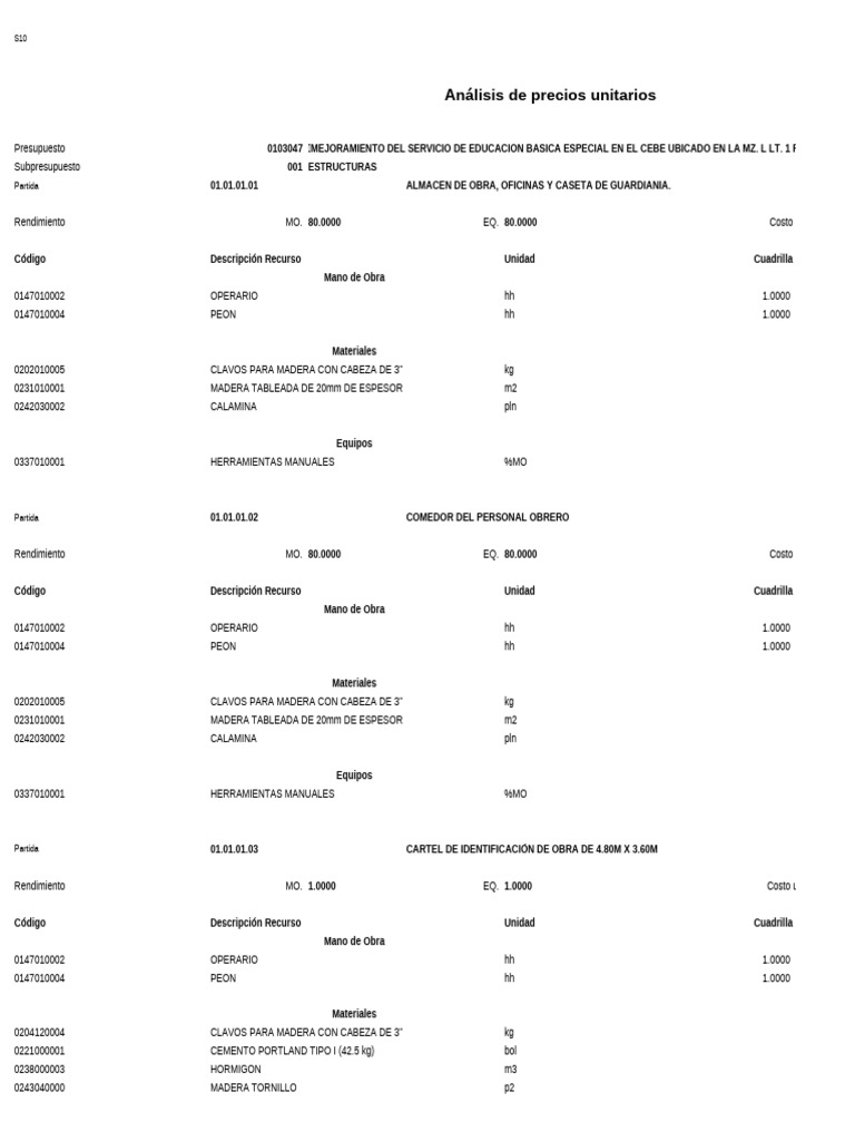 Apu Estructuras | PDF | Hormigón | Albañilería