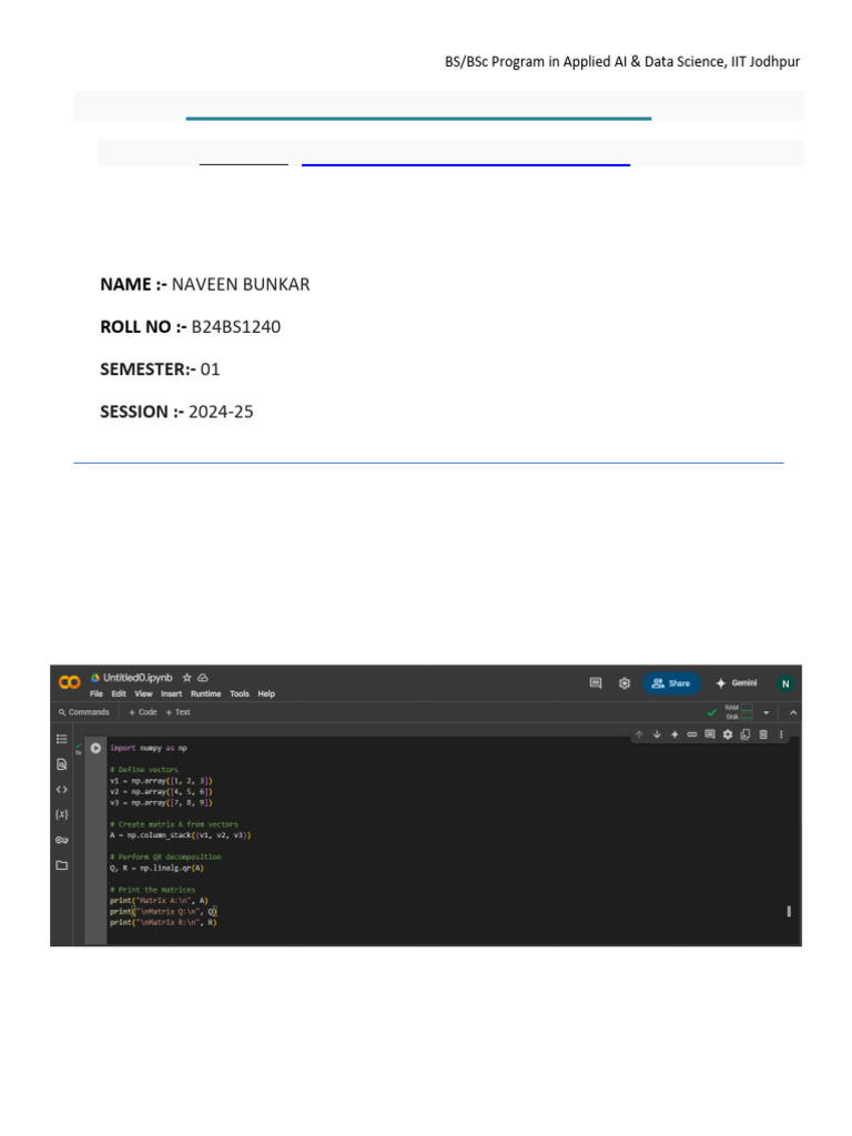 LANA_ Activity with-Colab and Numpy W12 | PDF
