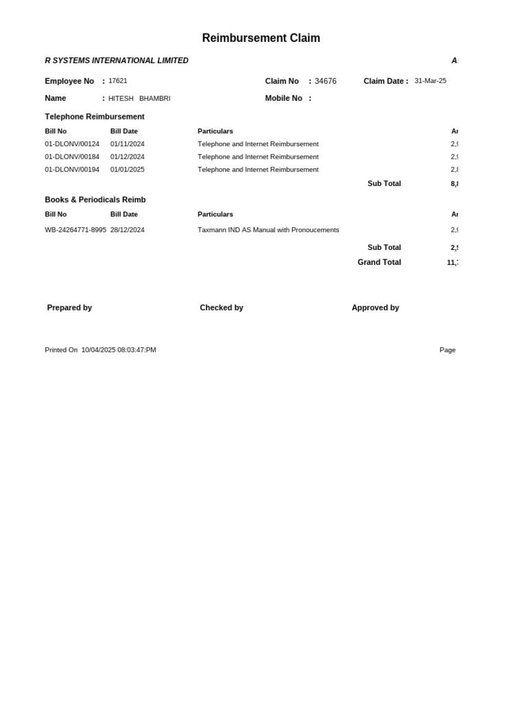 Claims Submitted | PDF