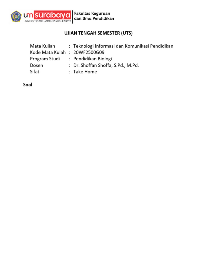 UTS_BIO_2sks 2 | PDF