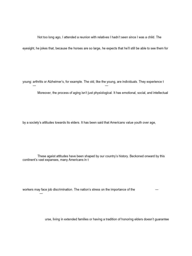 The Older Generation PDF | PDF | Ageing | Old Age