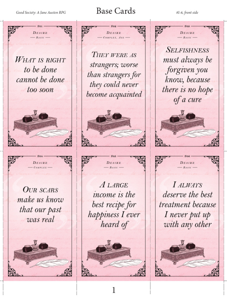 03c - (#1-36) Desire and Relationship Cards For Printing - High Ink | PDF