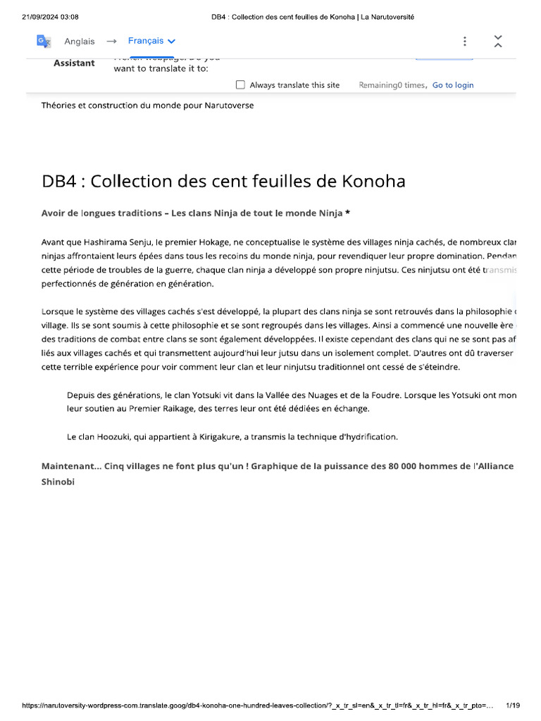 Collection Des Cent Feuilles de Konoha | PDF