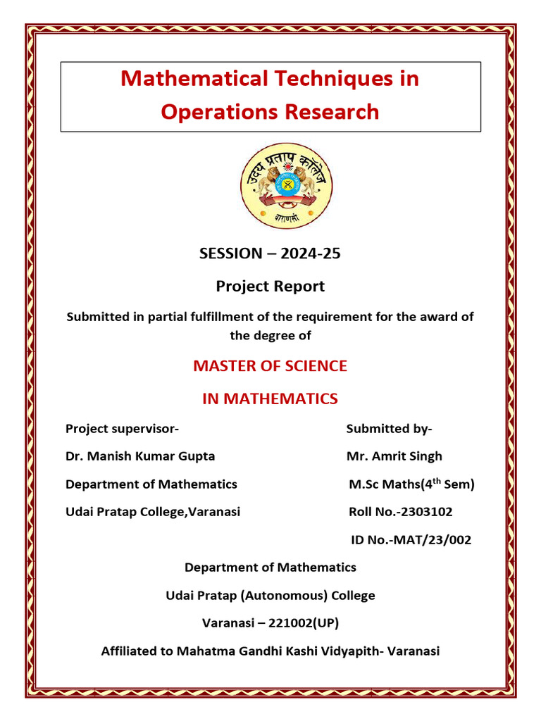 7S Merged | PDF | Mathematical Optimization | Linear Programming