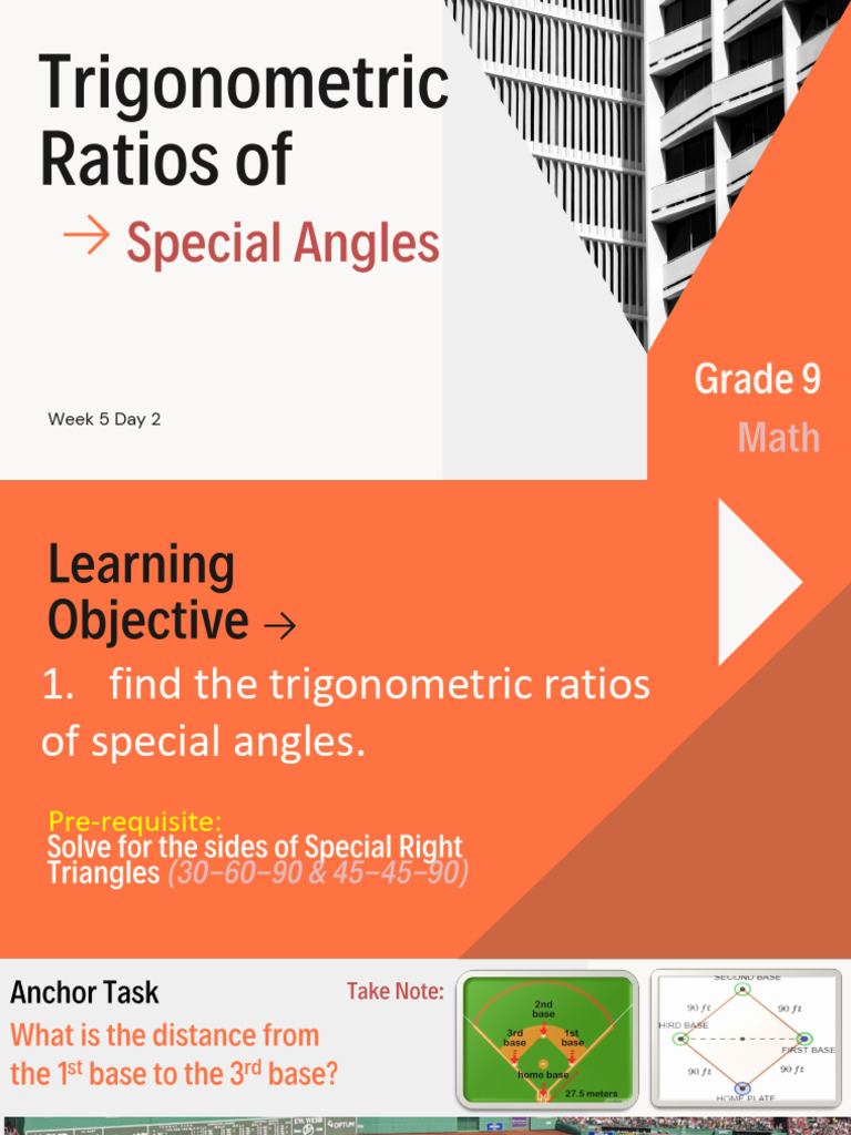 Topic 4.7 - Trigonometric Ratios of Special Angles | PDF ...