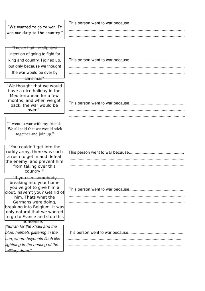 WWI Lesson 2 Voices | PDF | History