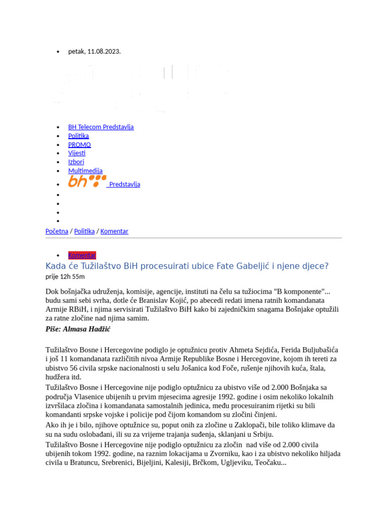 Tuzilastvo Bih | PDF