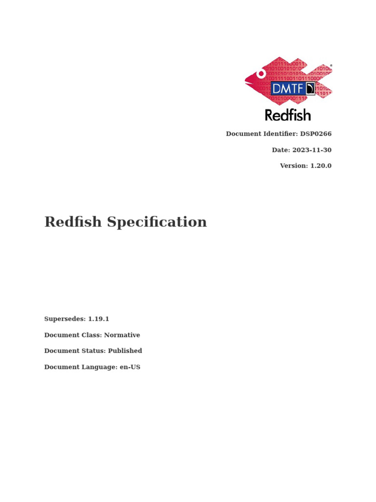 Redfish specification | PDF | Information Technology | Computer Science
