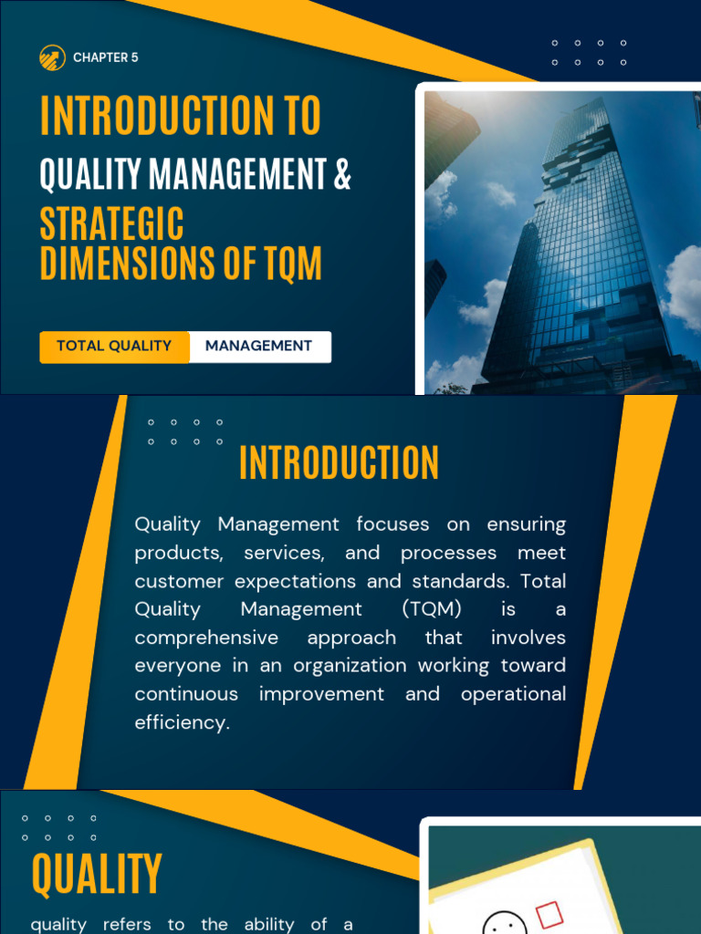 TQM Chapter 5 | PDF | Quality (Business) | Quality Management