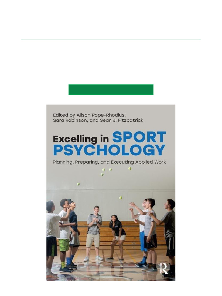 Excelling in Sport Psychology Planning, Preparing, and Executing ...