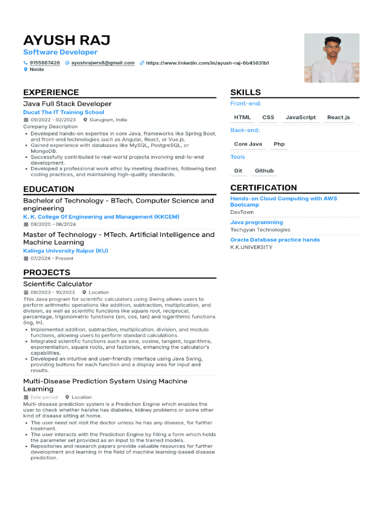 Ayush Resume | PDF