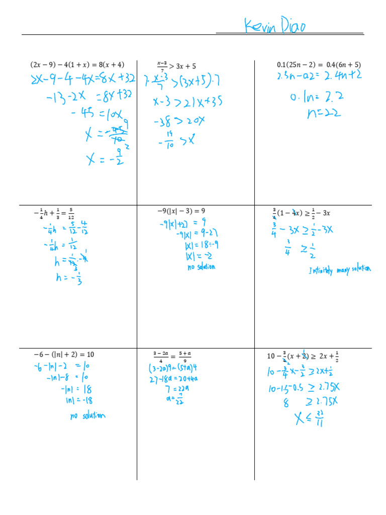 Kevin Diao - Math BH Module 1 Review 2020-2021 KEEP | PDF