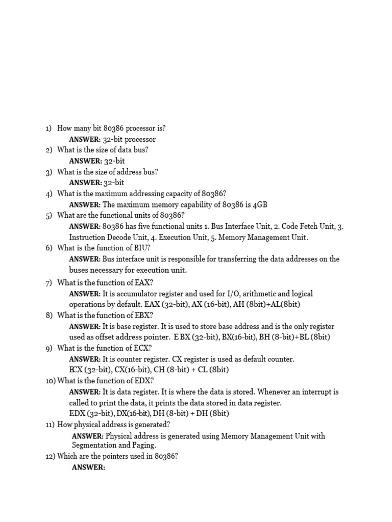 Microprocessor Viva QnA | PDF | Central Processing Unit | Assembly Language