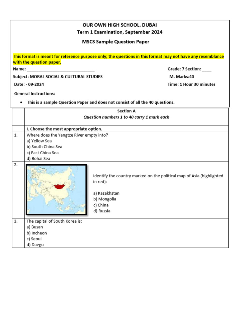 MSCS TERM 1-Sample PAPER | PDF | Reason