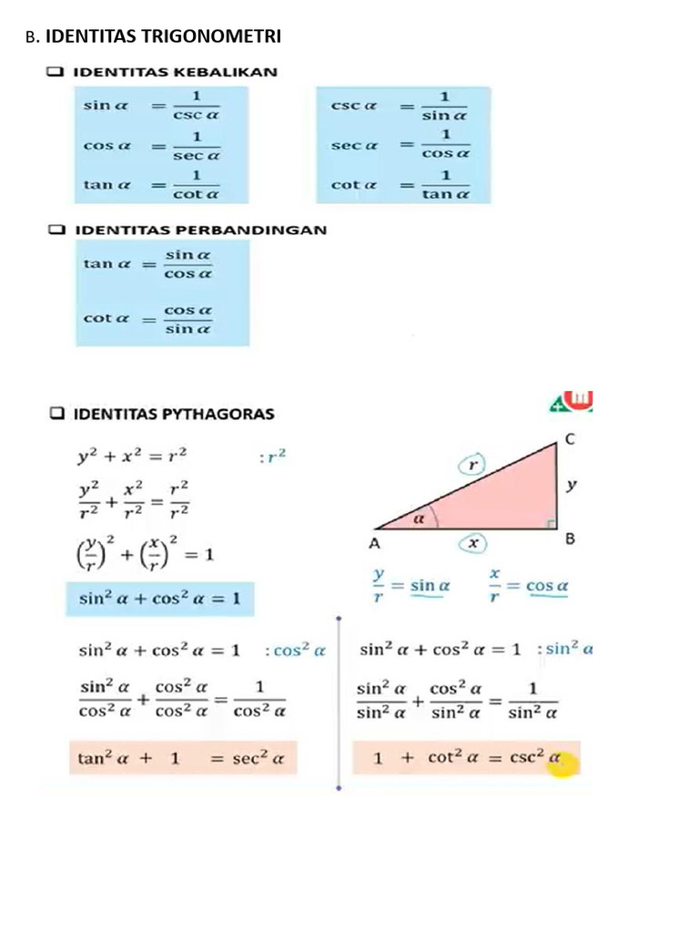 02. Identitas Trigonometri | PDF