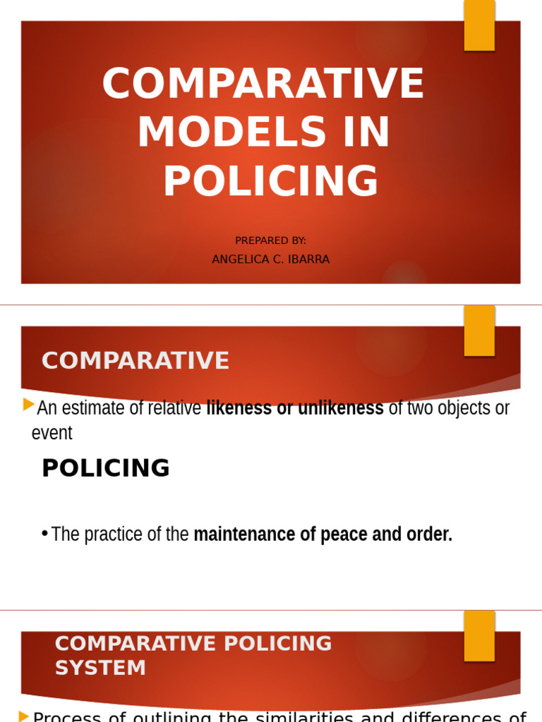 Comparative Models of Policing System | PDF | Police | International ...