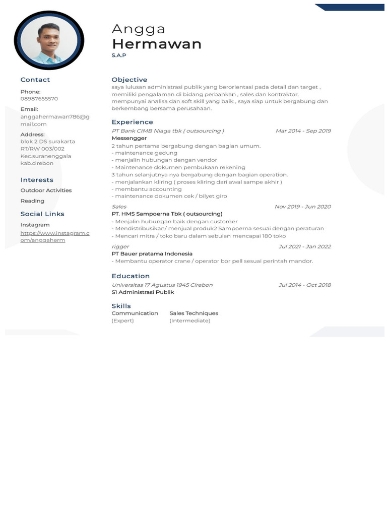Cv. Angga) | PDF