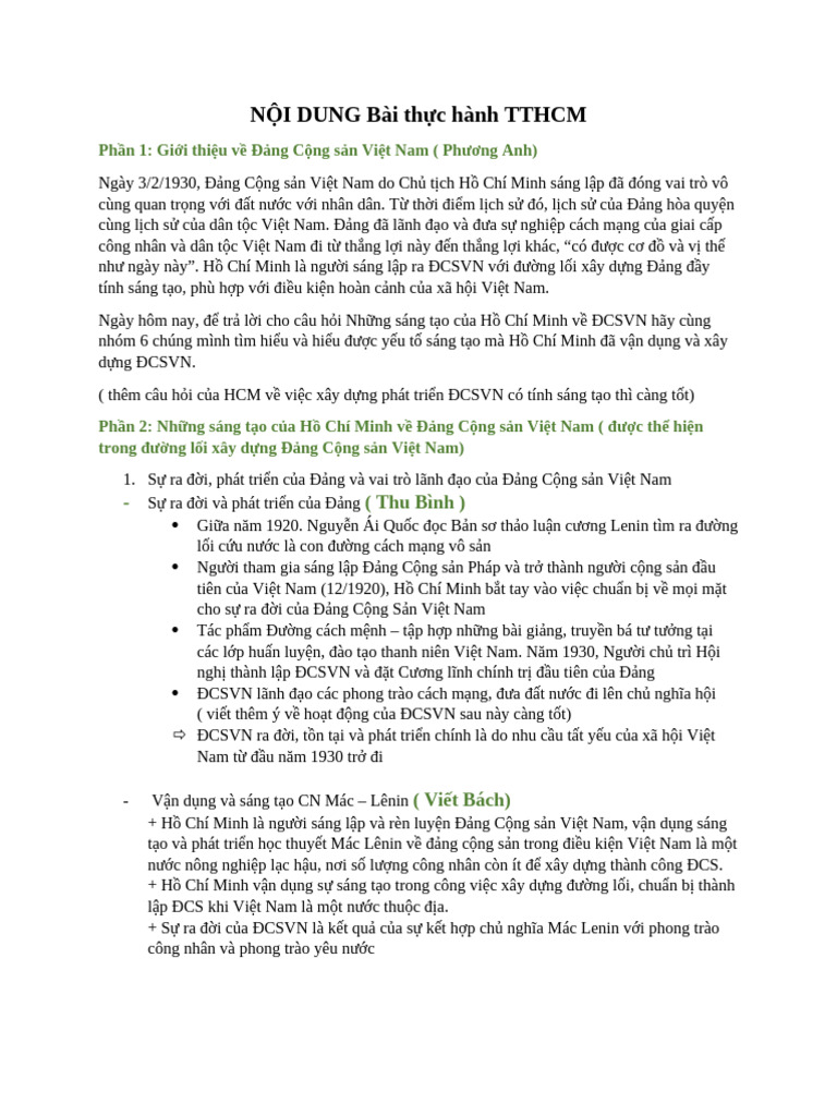 Bài TH C Hành TTHCM PP | PDF