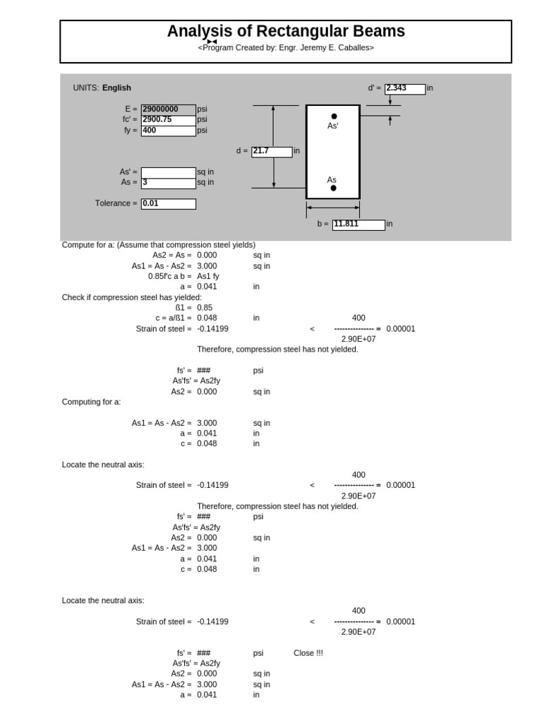 Beam Design Rectangular Beams | PDF | Civil Engineering | Building ...