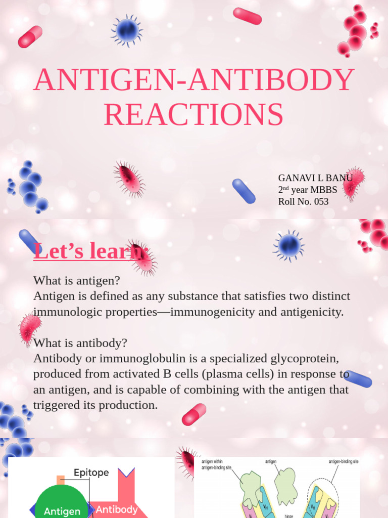 Antigen-Antibody Reaction Overview | PDF | Antibody | Antigen