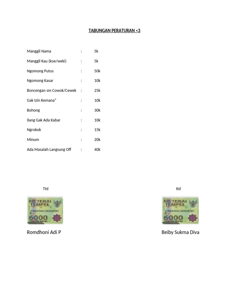 Tabungan Peraturan | PDF
