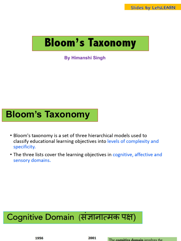 Bloom's Taxonomy_ | PDF | Liberal Arts Education | Behavioural Sciences