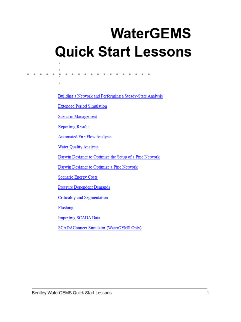 WaterGEMS QuickStart | PDF | Computer File | Computing