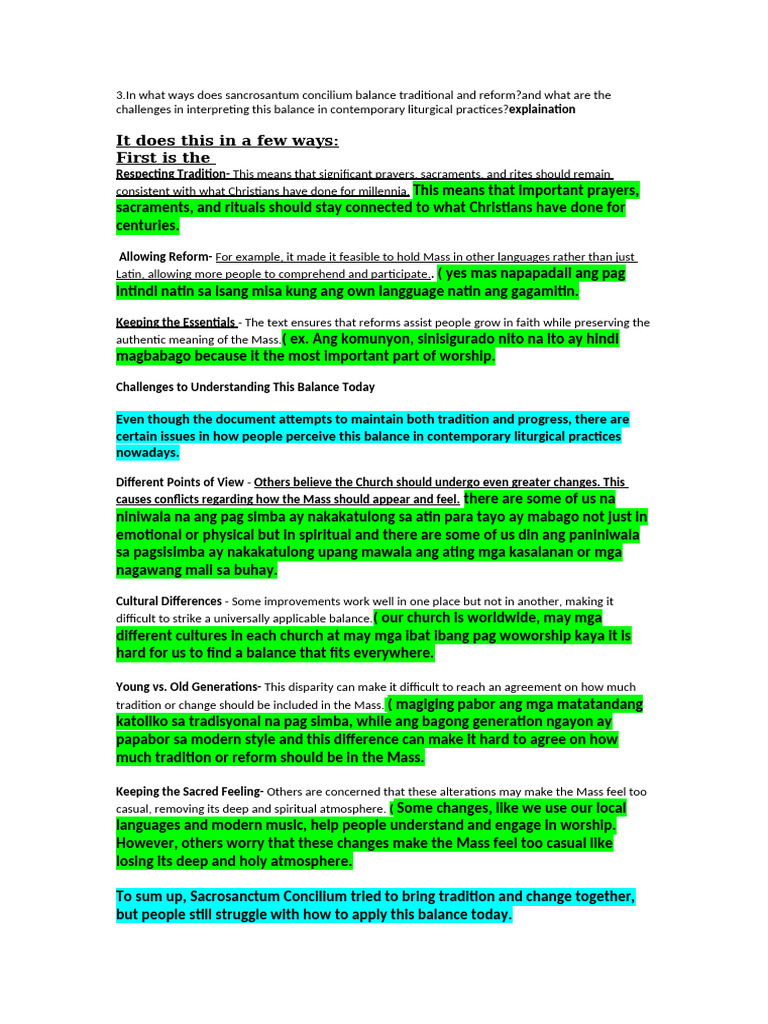 explaination-theo-finals | PDF | Mass (Liturgy) | Christian Worship And Liturgy