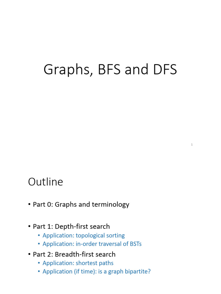 Unit-IV Graphs, BFS and DFS | PDF | Vertex (Graph Theory) | Graph Theory