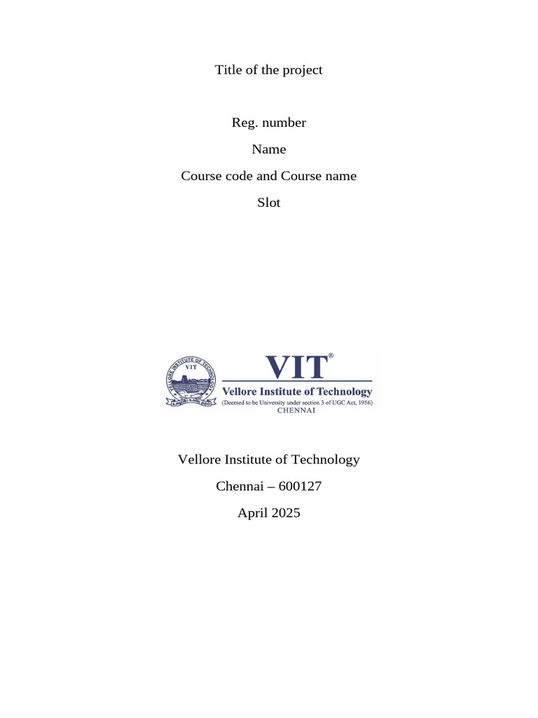Project Report Template | PDF