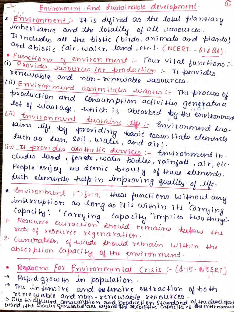 Chapter 9 Environment and Sustainable development | PDF