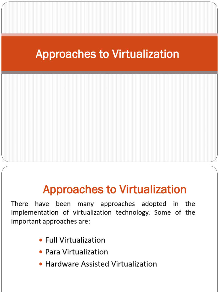 Virtualization Approaches Explained | PDF | Virtualization | Virtual Machine