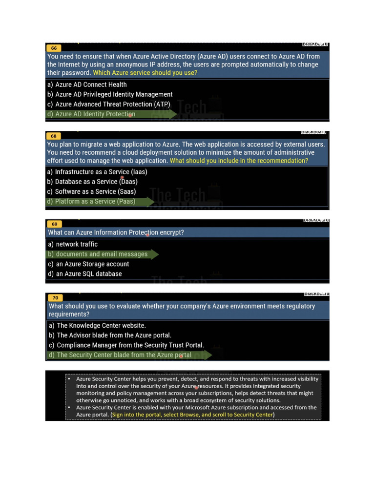 AZ 900 practice questions 8 | PDF