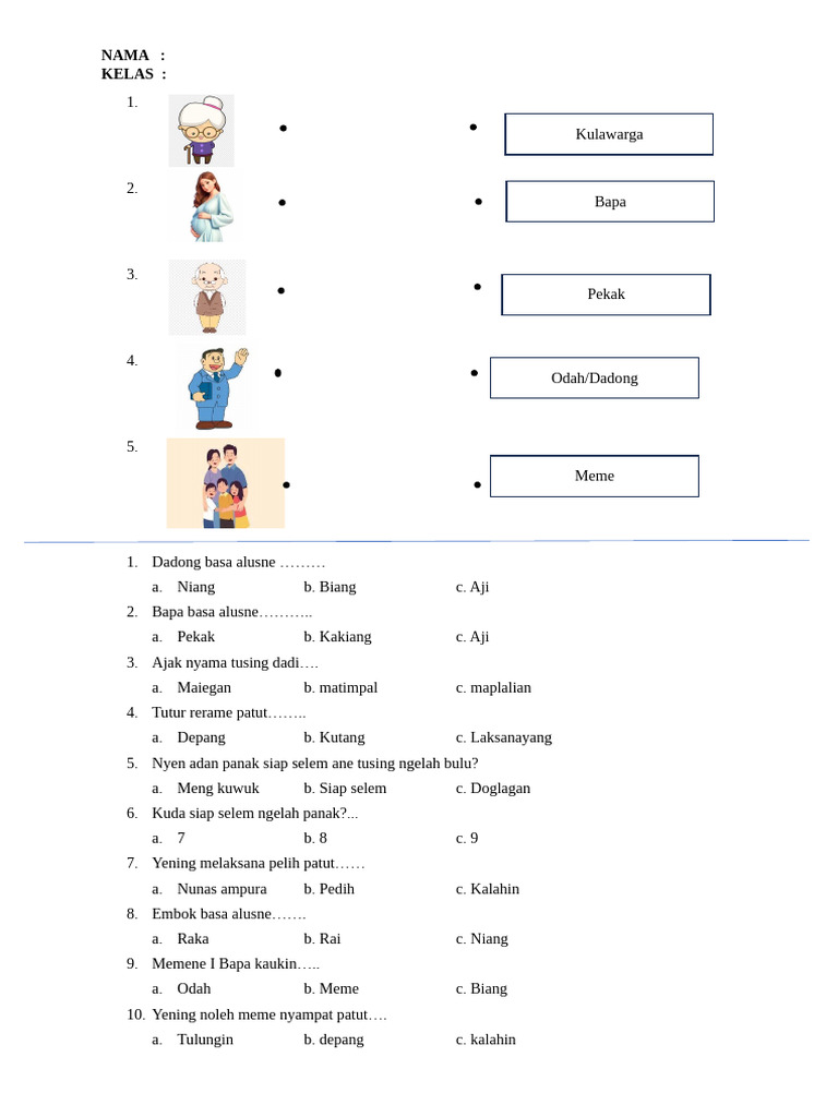 PH Bahasa Bali Kelas 1 Print | PDF
