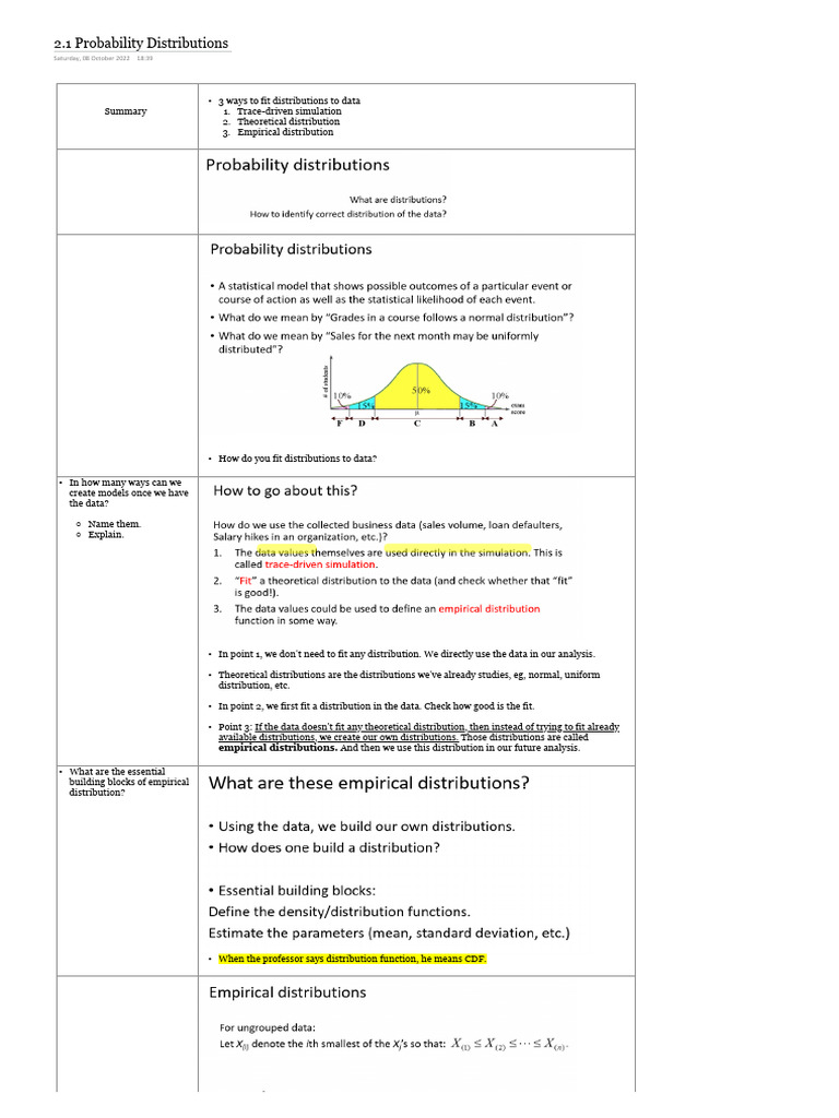 2.1 Probability Distributions | PDF | Scientific Method | Probability ...