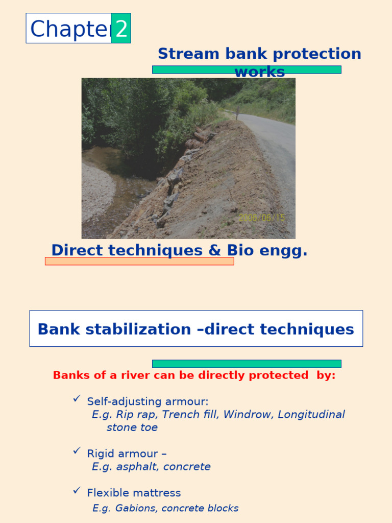 Riprap Techniques for Stream Bank Stabilization | PDF | Erosion ...