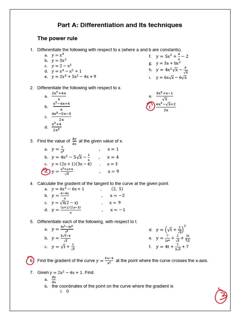 214 - Differentiation | PDF | Gradient | Tangent