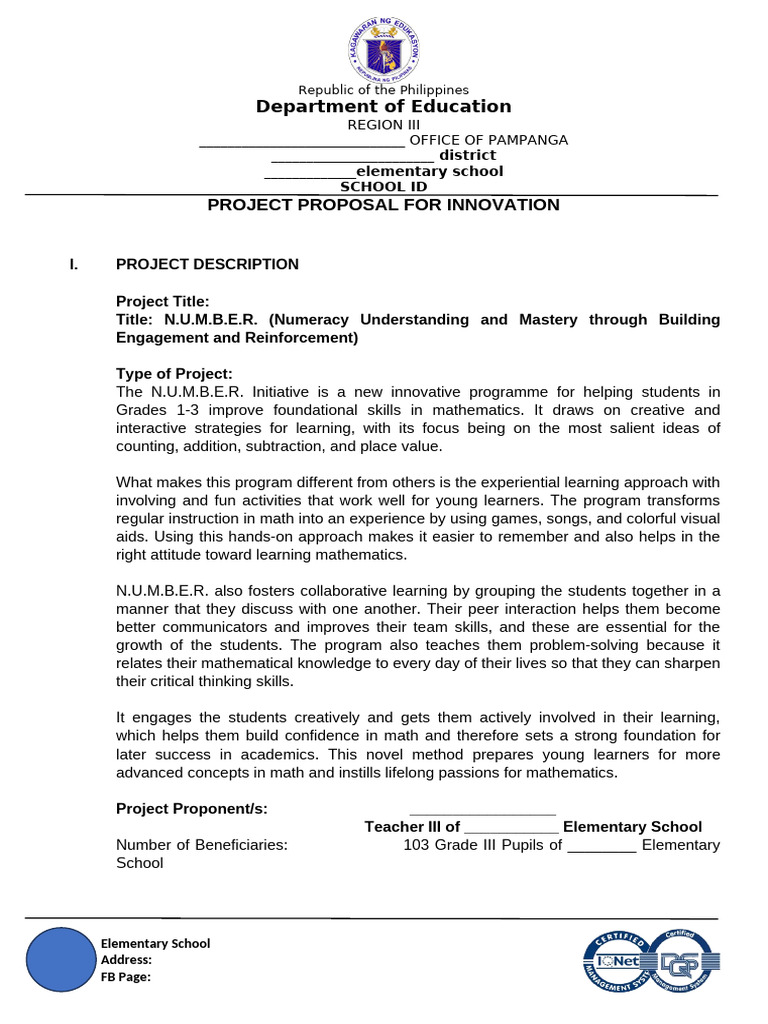 N.U.M.B.E.R. Initiative for Early Math | PDF | Learning | Mathematics