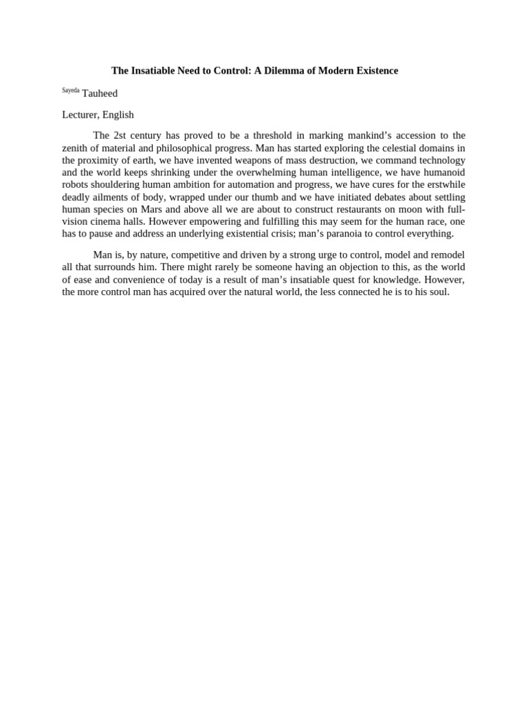 Article For College Magazine | PDF