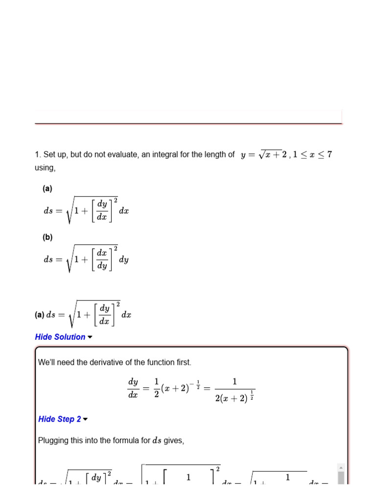 Arc Length Practice Problems | PDF | Mathematical Relations | Functions And Mappings