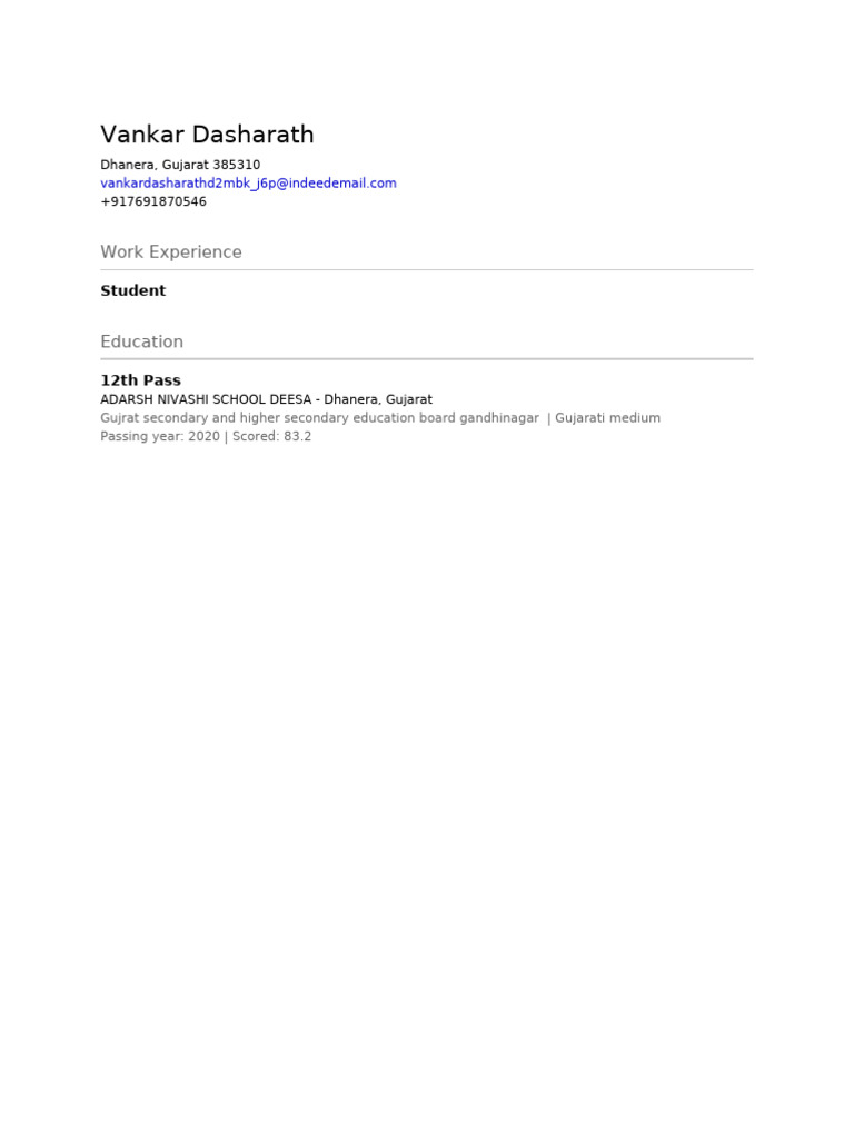 Resume Van Kar Dasha Rath | PDF