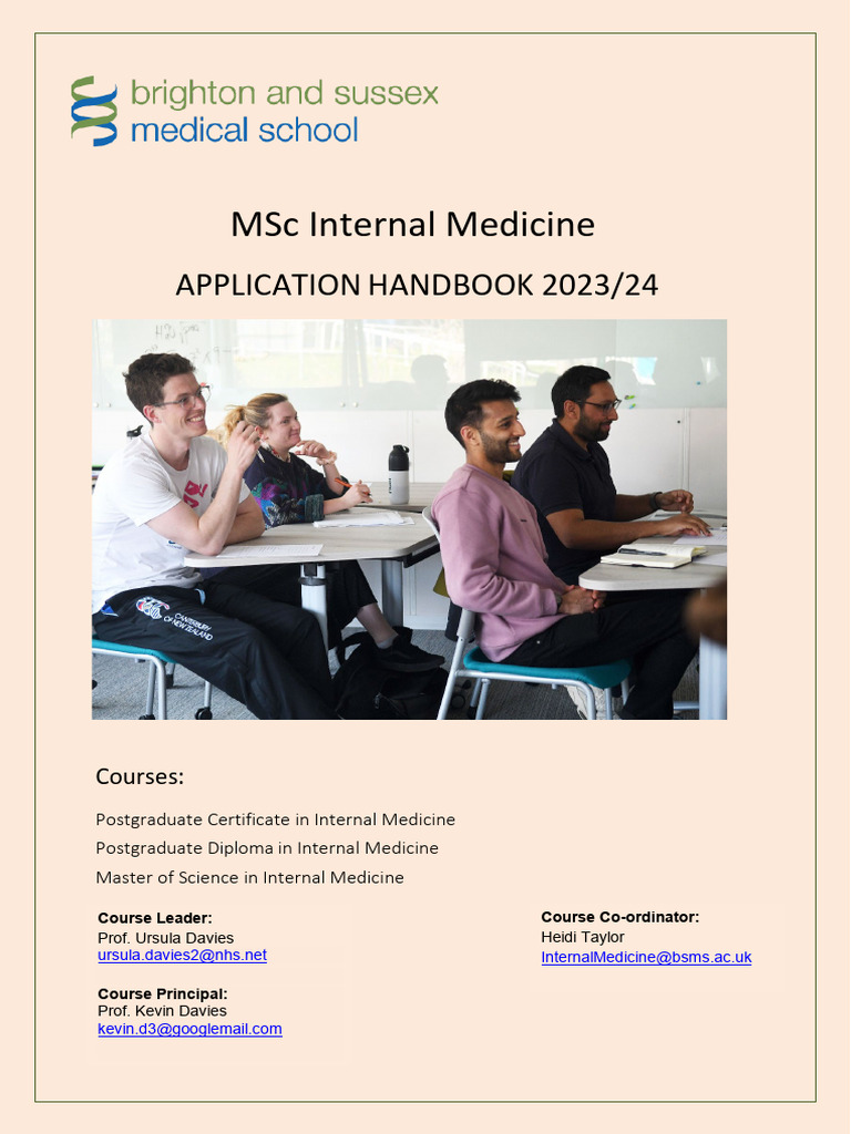 Internal Medicine Application Handbook 2023 24 | PDF | Medicine ...