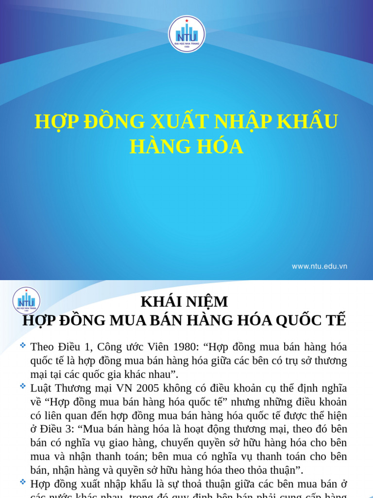 Hop Dong Xuat Nhap Khau | PDF