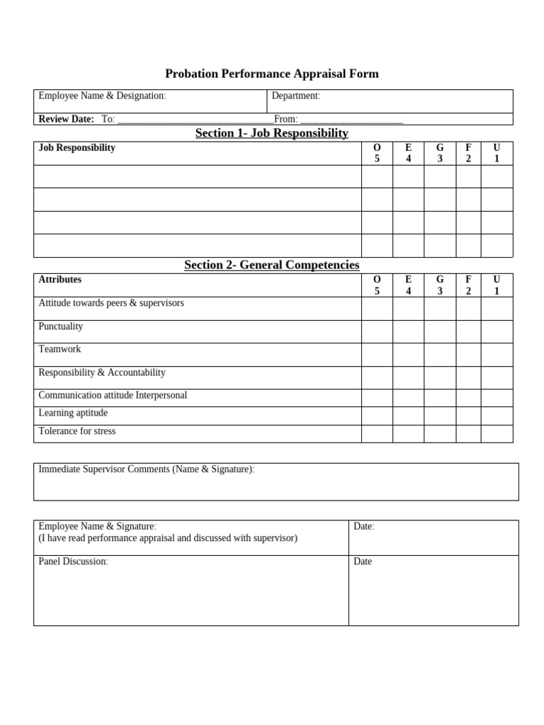 HMC Performance Appraisal form | PDF